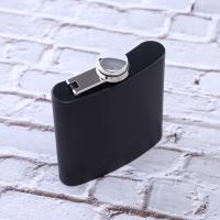China 304 Stainless Steel Hip Flask Set for Alcohol Matte Black Capacity 1oz 2oz 3oz 4oz 5oz for sale