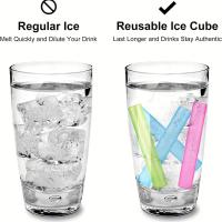 China 35g Customized Color Reusable Ice Cube Sticks for Freezable Water Bottle Cooling Rods for sale