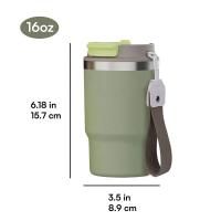 China Stainless Steel 16oz Tumbler with Vacuum Insulated Coffee Cup BPA-free Lid Customized for sale