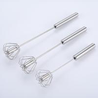 China Customized Color Hand Push Mixer Cream Whipper Rotating Semi-Automatic Stainless Steel Egg Beater for sale