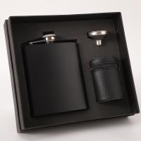 China Portable Stainless Steel Camping Hip Flask Leakproof Whiskey Gift Set for Outdoor Fun for sale