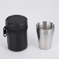 China Portable Stainless Steel Camping Hip Flask Leakproof Whiskey Gift Set for Outdoor Fun for sale