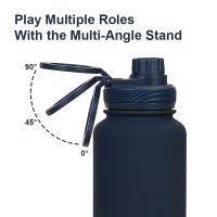 China Sports Insulated Stainless Steel Water Bottle with Cell Phone Mount Stand Magnetic Holder Sustainable for sale