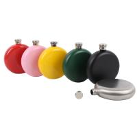 China 5oz Round Stainless Steel Hip Flask Giveaways Perfected with Round Shape for sale