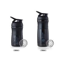 China Stainless Steel Ball Portable BPA Free Gym Plastic Protein Shaker Bottle for Sports for sale