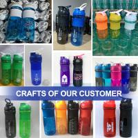China Stainless Steel Ball Portable BPA Free Gym Plastic Protein Shaker Bottle for Sports for sale