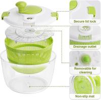 China Comfortable Handle 5L Large Lettuce Salad Spinner Dryer With Customized Logo Acceptable for sale