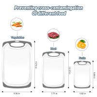 China 3 Sizes PP Plastic Cutting Board Set with Wear-resistant Material and Non-Slip Surface for sale