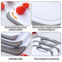 China 3 Sizes PP Plastic Cutting Board Set with Wear-resistant Material and Non-Slip Surface for sale