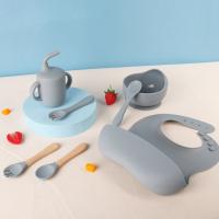 China 684g BPA Free Non Toxic Silicone Baby Feeding Set for Toddler Tableware Dishwasher Safe for sale