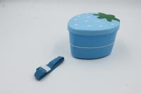 China Strawberry Shape Food Container for Kids 15x12x8.7cm Custom Leakproof Lunch Box Packaging for sale