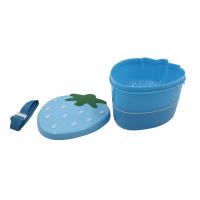 China Strawberry Shape Food Container for Kids 15x12x8.7cm Custom Leakproof Lunch Box Packaging for sale