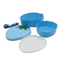 China Strawberry Shape Food Container for Kids 15x12x8.7cm Custom Leakproof Lunch Box Packaging for sale