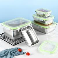 China Non-Toxic 304 Stainless Steel Lunch Box Resistant to Food Acids Odorless and Tasteless for sale