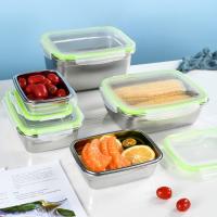 China Non-Toxic 304 Stainless Steel Lunch Box Resistant to Food Acids Odorless and Tasteless for sale