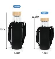 China TOUR Outdoor Activity Glass Tumbler Cups with 700ML / 1000ML Capacity and Time Scale for sale