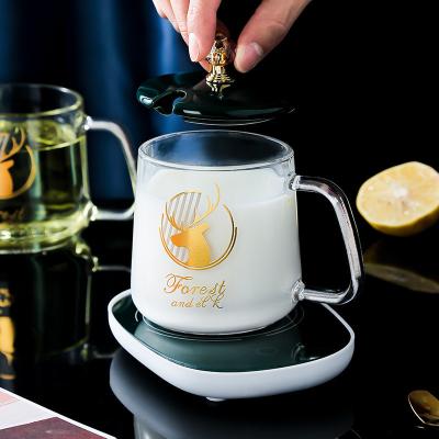 China Custom Logo Cup Heating Pad 55 Temperature Control Smart Coffee Mug for Business Gifts for sale