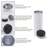 China 20oz Capacity Music Speaker Tumbler American Style Design with Detachable LED Light for sale