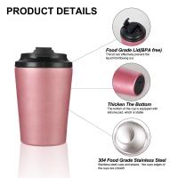 China 12oz Travel Reusable Coffee Cup Mug Insulated Thermal Stainless Steel Tumbler Higher for sale