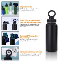 China Equipped Anti-corrosion Coating Stainless Steel and Plastic Magnetic Gym Water Bottle for sale