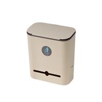 China Restaurants Anti-odor Wall Mounted Hanging Slide Cover Trash Can Plastic Rubbish Bin for sale