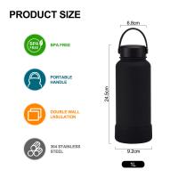 China CLASSIC design 32oz wide mouth double wall stainless steel water bottle for eco friendly for sale