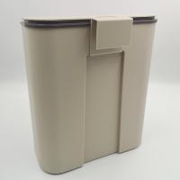 China Rectangular Wall Mounted Hanging Slide Cover Trash Can Plastic Rubbish Ash Waste Bin for sale