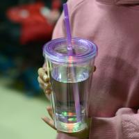 China 16Oz Led Drink Drinking Party Water Flashing Lights Light Up Cup Plastic Led Double Wall Tumbler for sale