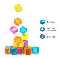 China Colorful Refreezable Ice Cubes 310g Made of Food Grade Material BPA Free Plastic for sale