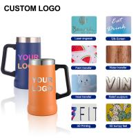 China 350g Double Wall Vacuum Insulation Stainless Steel Beer Mug 16oz 24oz Drinkware Type MUGS for sale