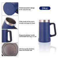 China 350g Double Wall Vacuum Insulation Stainless Steel Beer Mug 16oz 24oz Drinkware Type MUGS for sale