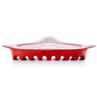 China 28*25*5cm Custom Food Grade PP Material Bacon Microwave Cooker With Lid Accepts Customized Logo for sale