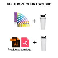 China 739ml / 500ml Capacity Custom Color Stainless Steel Protein Shaker Bottle for Gym for sale