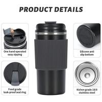China Contemporary Design Custom BPA-free Grip Car Double Wall 450ML Stainless Steel Cups for sale