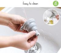 China Food Grade Material Kitchen Mini Soft Silicone Retractable Collapsible Funnel for sale