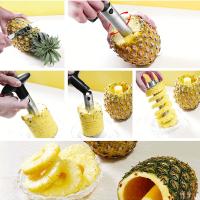 China Stainless Steel 304 Pineapple Corer Slicer Fast Kitchen Gadget for Easy Core Removal for sale