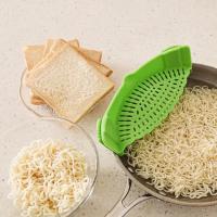 China Adjustable Snap N Strain Pot Strainer and Pasta Strainer Flexible Silicone Material for sale