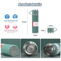 China Equipped with Anti-corrosion Coating 500ml Stainless Steel Flask Water Bottle Gift Set for sale