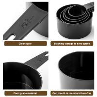China MEASURING TOOLS Professional Plastic Measuring Cups with Coffee Spoon Set of 5 100g for sale