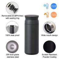 China 350ml 500ml Double Walled Travel Coffee Tumbler with Grip Coating Vacuum Insulated for sale