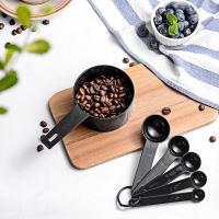 China MEASURING TOOLS Professional Plastic Measuring Cups with Coffee Spoon Set of 5 100g for sale