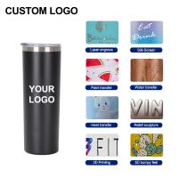 China 20OZ Capacity Stainless Steel Skinny Tumbler with Sliding Lid and Straw Top Choice for sale