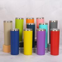 China 20OZ Capacity Stainless Steel Skinny Tumbler with Sliding Lid and Straw Top Choice for sale