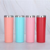 China 20OZ Capacity Stainless Steel Skinny Tumbler with Sliding Lid and Straw Top Choice for sale