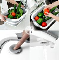 China Custom Logo Dish Tub for Washing and Draining Veggies Fruits Foldable Cutting Board for sale
