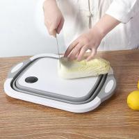 China Custom Logo Dish Tub for Washing and Draining Veggies Fruits Foldable Cutting Board for sale