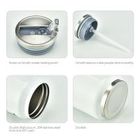 China 304 Stainless Steel Double Wall Vacuum Cup WITH LID and Straw for Customized Printing for sale