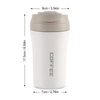 China Stainless Steel Vacuum Insulated Travel Coffee Mug 14 oz/400 ml WITH LID and Straw for sale