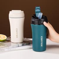 China Stainless Steel Vacuum Insulated Travel Coffee Mug 14 oz/400 ml WITH LID and Straw for sale