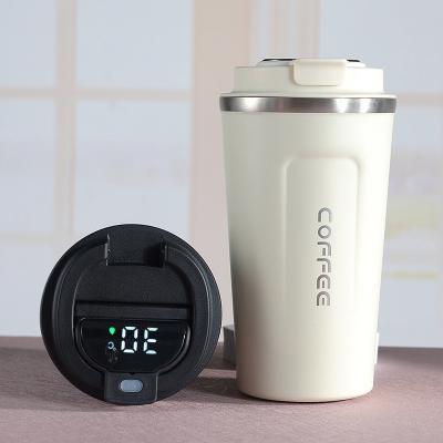 China Eco Friendly Stainless Steel Thermal Mug with Temperature Display and Leak Proof Lid for sale